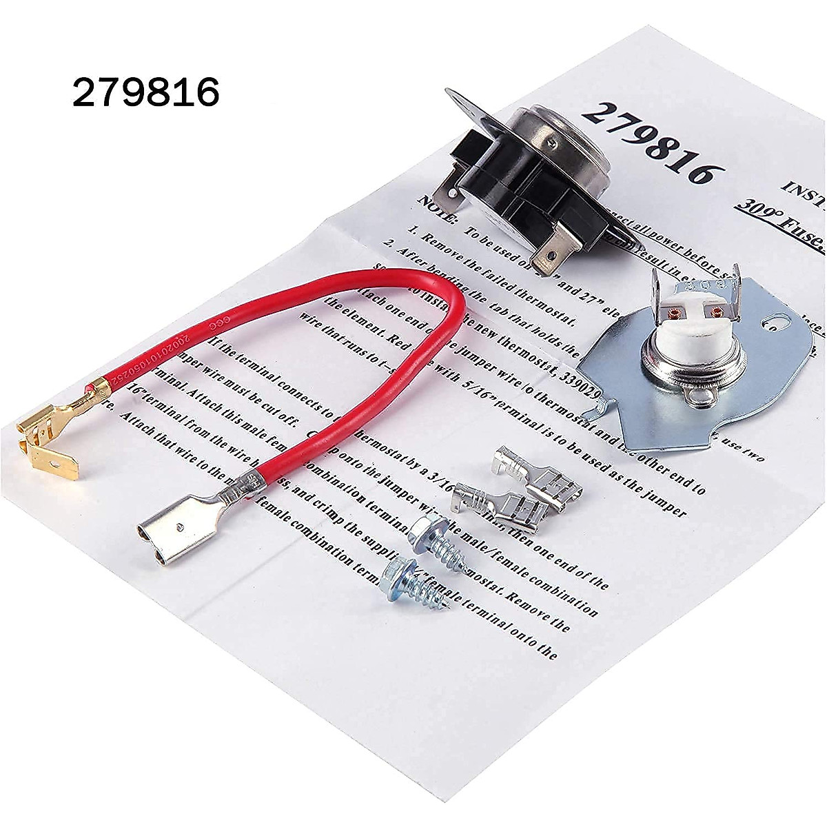 8544771 Dryer Heating Element, 279816 Thermostat Cut Off,279973 3392519 Dryer Thermal Fuse Compatible with maytag, kenmore,kitchen,whirlpool and More