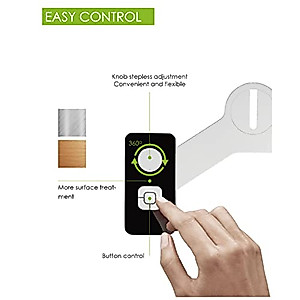 Hilitand Bidet Attachment, Toilet Bidet Attachment with 7/8 Copper Tee, Wood Grain Button Dual Nozzle Bidet Attachment, Ultra Slim Bidet, Bidet Attachments