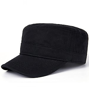 SGL Anti-Radiation Cotton Military Cap Cadet Flat Baseball Effective Shielding Signal Fluctuation 99.99% Protect Brain Hat Protective (Black), One Size