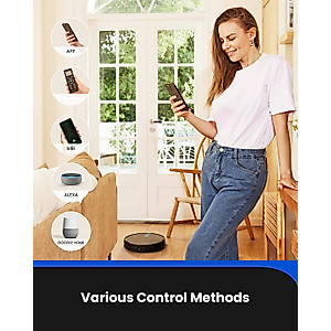 Proscenic 850T Robot Vacuum and Mop Combo, WiFi/App/Alexa/Siri Control, Robotic Cleaner with Gyro Navigation, Boundary Strip Included, Self-Charging, Slim, Good for Hard Floor, Pet Hair, Carpet