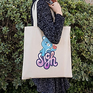 GRAPHICS & MORE Care Bears: Unlock the Magic Grumy Bear Sigh Grocery Travel Reusable Tote Bag