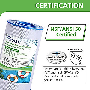 PUROFLO YPS-PA90 Pool Filter Replace for Hayward C900, CX900RE, Pleatco PA90, Unicel C-8409, Filbur FC-1292, Sta-Rite PXC95, Clearwater II ProClean 100, Waterway PCCF-100 Cartridge, 90 Sqft, 1 Pack
