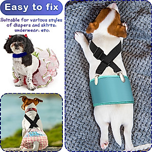 Nuanchu 2 Pieces Female Dog Diaper Suspenders Male Dog Suspenders in Heat for Dogs Diaper Keeper Suspender for Dog Skirt, Dog Dress for Small Medium and Large Dogs(M)