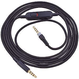 Sqrgreat Replacement Audio Cable Extension Cord Wire Compatible with Hyperx Cloud Alpha, Hyperx Cloud Mix, Hyperx Cloud Stinger Gaming Headset, Volume Control Inline Mute (No Mic, 6.5Ft)