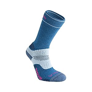 Bridgedale Women's Hike Midweight Boot Height- Merino Endurance Socks, Blue Sky, Large