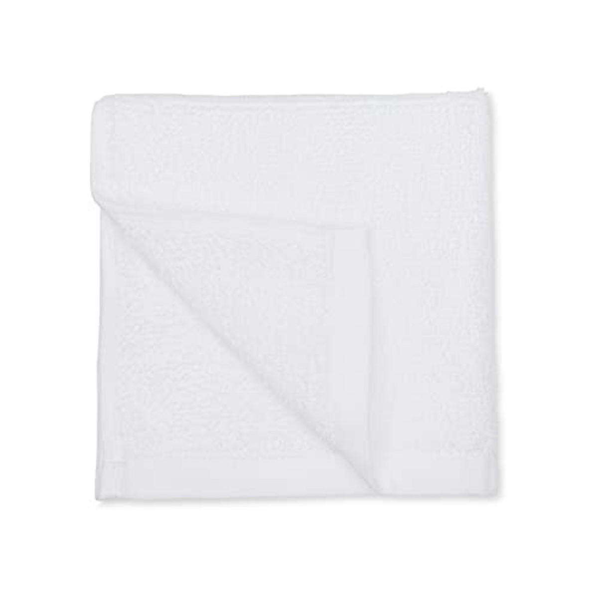 Amazon Basics 100% Cotton Terry Washcloths - White, 60-Pack