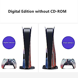 Game Console and Controller Skins and Wraps for PS5 Disc Version, Durable Scratch Resistant Bubble-Free Stitckers for Playstation5 Disk Edition