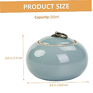 EXQUIMEUBLE Ceramic Tea Vintage Tea Kettle Metal Container Ceramic Canisters with Lids Tea Bag Holder Tea Storage Holder Porcelain Loose Tea Jar Tea Holder with Lid Candy Jar Pu'er China