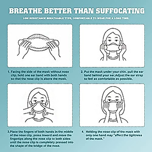 Supsiah 50PCS Individual Packs 3D 4 LAYER disposable face masks, 5-Different Gradient Colors Design, Breathable, Comfortable Protection