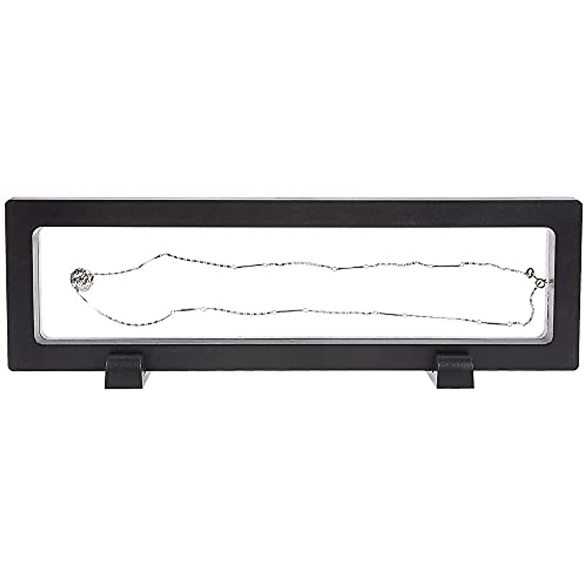 2 Set 3D Display Cases, Floating Black Display Stand Holder Frame for AA Medallion, Challenge Coins, Jewelry, Pin and Coins 9 x 2.7 x 0.75 Inches