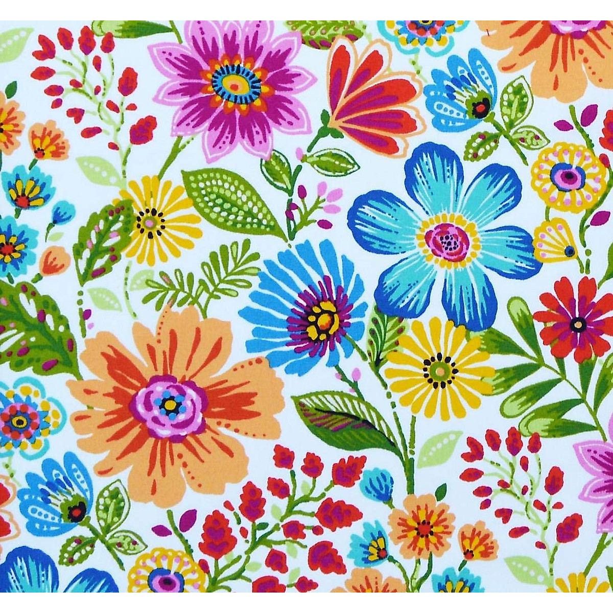 RSH Décor Indoor Outdoor Patio Furniture Set of 2 Tufted Bistro Round Chair Seat Cushion Pads with Ties ~ Available in 4 Sizes & Various Fabrics - 16" Gregoire Fresco Blue red Yellow Pink Floral