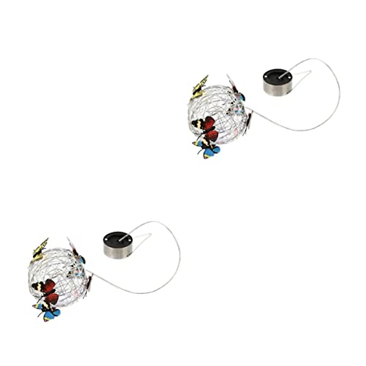 OSALADI 2 Pcs Solar Ball Light Solar Pendant Lights Outdoor Solar Lanterns Solar Garden Lights Outdoor Globe Lights Outside Solar Lights Light Decor Street Light Branches Built-in Battery