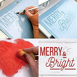 Easy Cut Stencil Sheet Set of 24-12”x12” Acetate Mylar for Cricut Vinyl Cutting – Craft Material