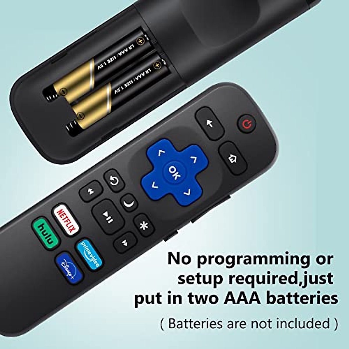 【Pack of 2】 Replacement Remote Control Compatible for Roku TV,for TCL Roku/for Hisense Roku/for Onn Roku(Not for Roku Stick,Box and Players)