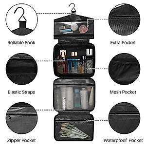 Vnurnrn Custom Marble Travel Toiletry Bag for Women Men Hanging Makeup Bag Portable Cosmetic Organizer Travel Cosmetic Bag for Vacation Must Haves Brushes Set