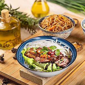 Cereal Bowl,Unique Pattern Soup Noodle Rice Bowl with Japanese Style Eco Friendly Ceramic for Noodle Rice Salad Soup