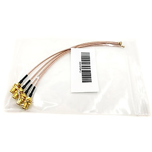 Pack of 4 RF U.FL(IPEX/IPX) Mini PCI to SMA Female Pigtail Antenna Wi-Fi Coaxial RG-178 Low Loss Cable (7 inches (17.8 cm)))