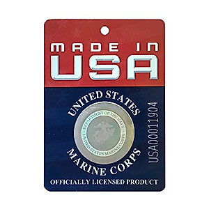 US Marines Two Tone Logo Graphic Long Sleeve Officially Licensed T Shirt Navy Large