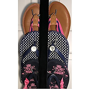 New- Flip Flop and Sandal Hanger by Boottique - Black Velvet Ribbon with Metal Hooks