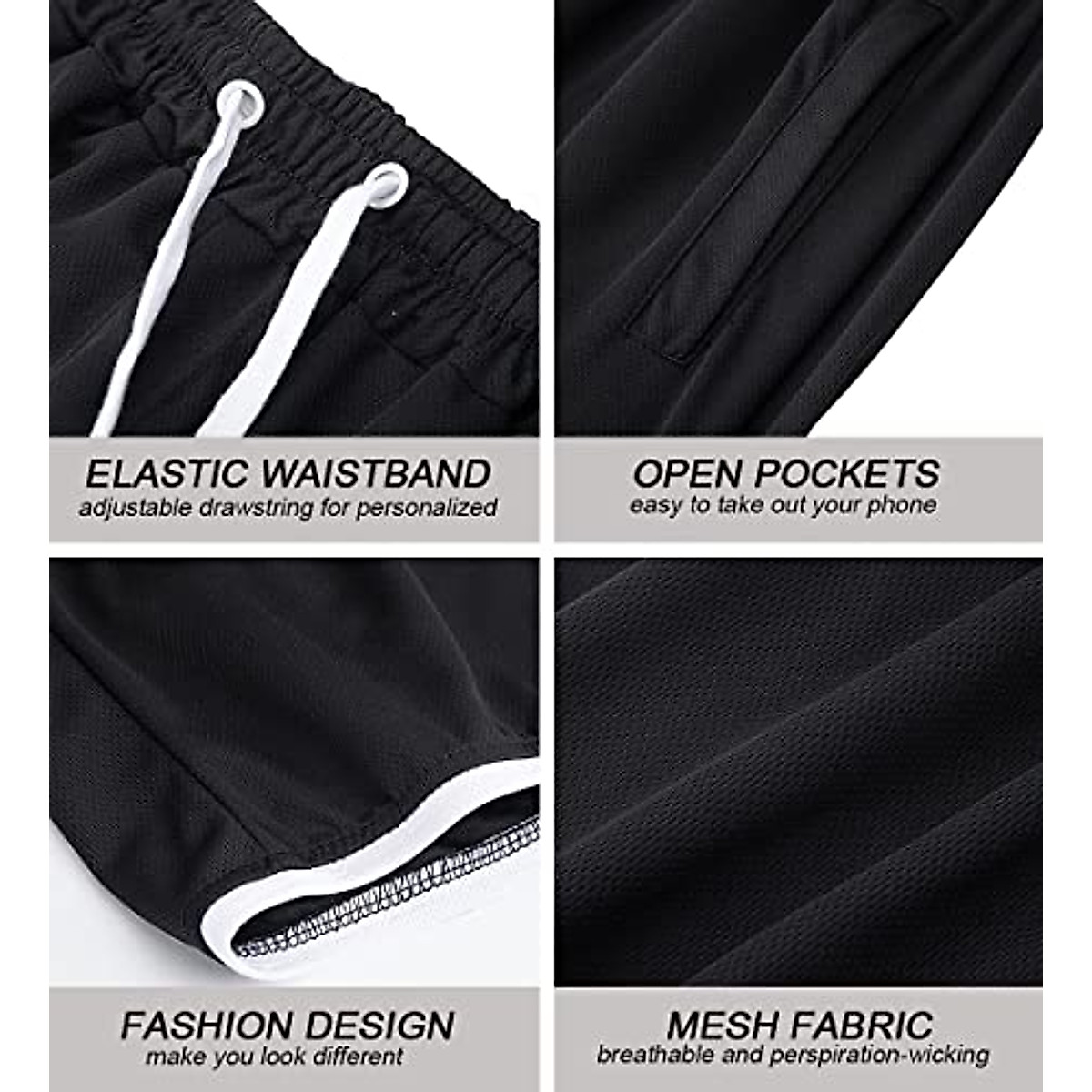 FLYFIREFLY Men's 4" Workout Running Shorts Quick Dry Lightweight Gym Yoga Shorts