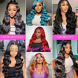 HOT STAR 210% Density HD 13x6 30 Inch Lace Front Wigs Human Hair Pre Plucked Glueless Body Wave Human Hair Wigs for Black Women HD Lace Frontal Wigs Human Hair