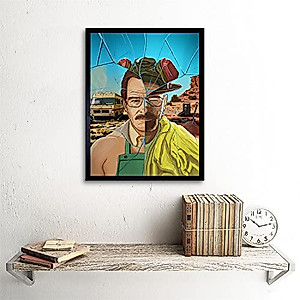 Breaking Bad Poster Walter White Poster TV Movie Poster Print Bedroom Canvas Wall Art Unframe 16x24inch Wiobome