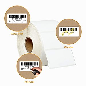 【15600 Labels/12 Rolls】 Labelebal 2" x 1" Direct Thermal Label (51mm x 25mm) Multipurpose Shipping Address Barcodes Labels Compatible for Zebra & Rollo Desktop Label Printer (1300 Labels/Roll)