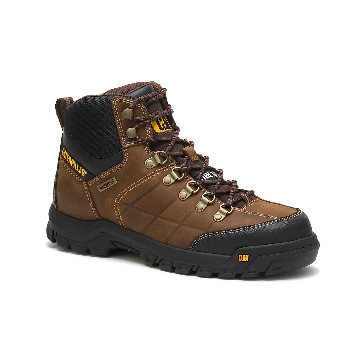 Cat Footwear mens Threshold Waterproof Steel Toe Work Boot, Real Brown, 11 US