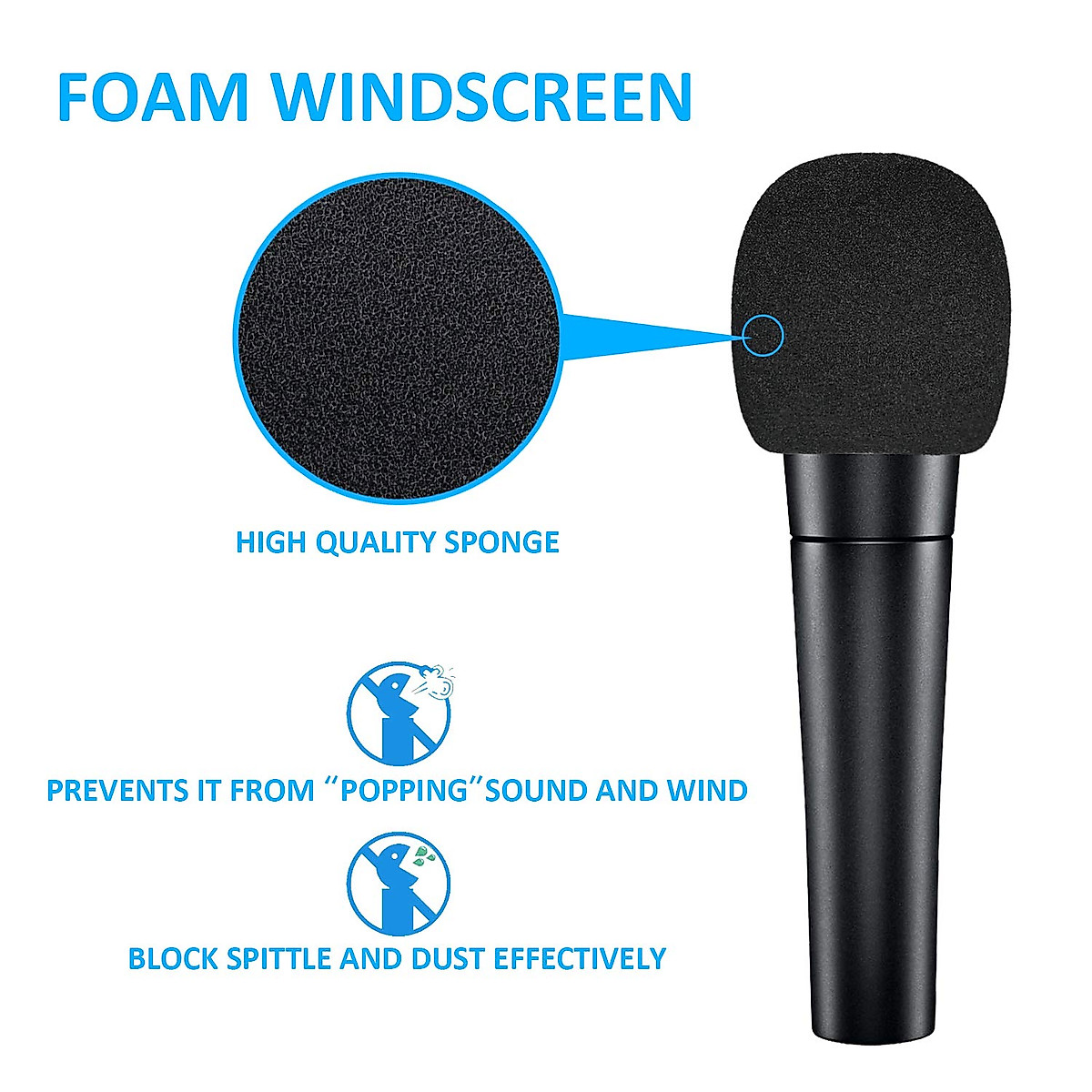 SUNMON SM58 Microphone Shock Mount Holder with Foam Windscreen for Absorbe Vibration and Noise, Pop Filter Suitable for SM58-LC, SM58-CN Dynamic Mic