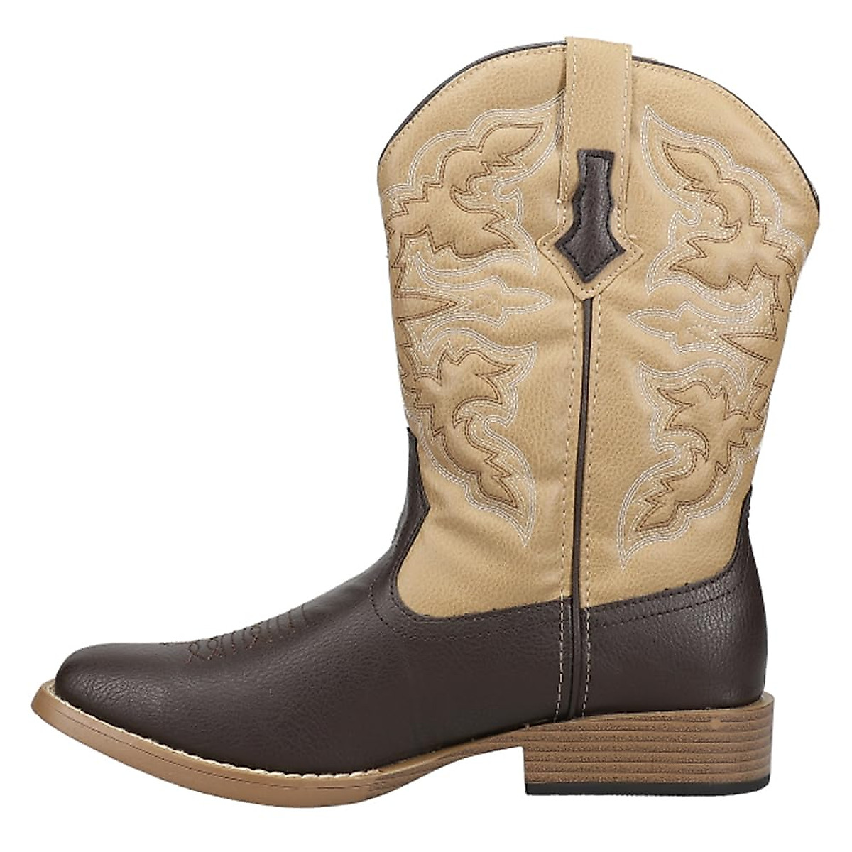 ROPER Mens Classic Square Toe Casual Boots Mid Calf - Brown - Size 12 M