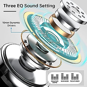 APEKX True Wireless Earbuds - Secure Fit Earhooks for Small Ear, Bluetooth Headphones for iPhone, IPX7 Waterproof, 40H Playtime, Ideal for Sports and Workouts (Black)