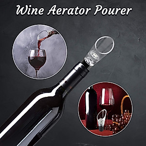 Trovety Aerators For Wine – 2-in-1 Diffuser Oxygenator and Pouring Dispenser for Enhanced Smoother Flavors of Red Wines – Robust Acrylic Plastic and Silicone Rubber Aeration Breather (1)