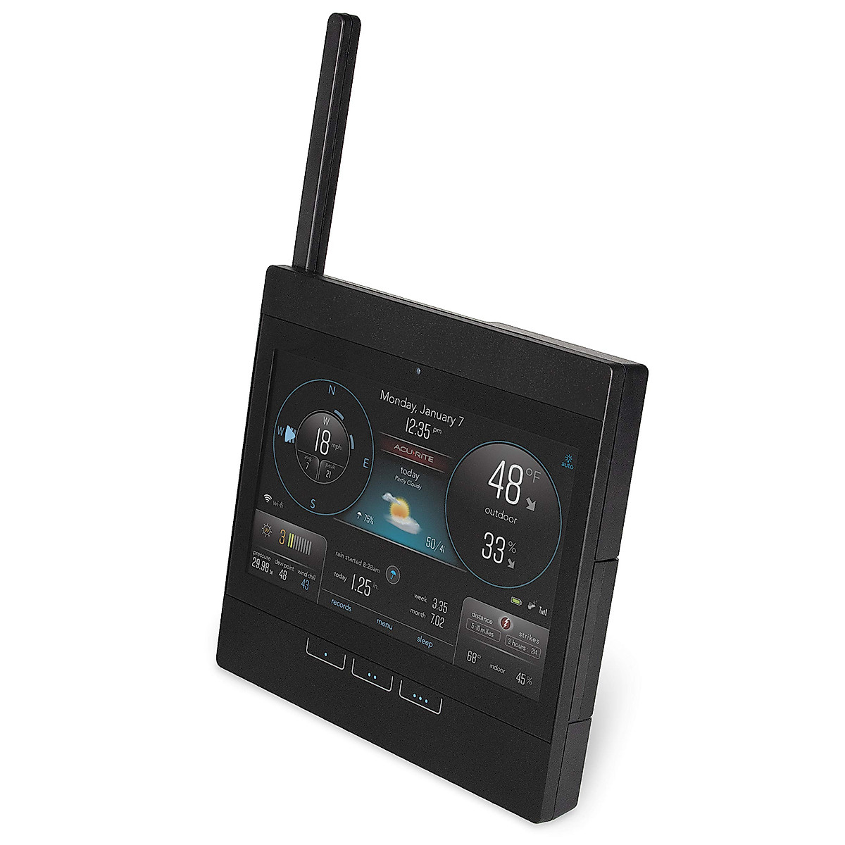 AcuRite Atlas Professional Weather Station with Direct-to-Wi-Fi HD Display, Lightning Detection, Built-In Barometer, and Temperature, Humidity, Wind Speed/Direction and Rainfall Measurements (01001M)