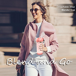 3 Portable Blender, Personal Size Blender for Shakes and Smoothies with 6 Blades Mini Blender 20 Oz for Kitchen,Home,Travel(White+Pink+Black)