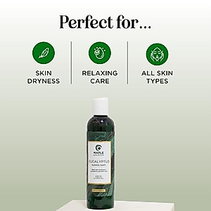 Premium Eucalyptus Bubble Bath Soap - Sulfate Free Adult Bubble Bath for Women and Men with Relaxing Essential Oils with Vitamin E - Foaming Bath Oil for Dry Skin Featuring Aromatherapy Oils
