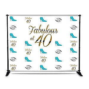BannerBuzz Custom Step and Repeat Banner, Graphic with Hardware, 11 oz. PVC Flex, 720 DPI Eco-Solvent Printing, for Events and Parties, Photography Background (8'W x 10'H)