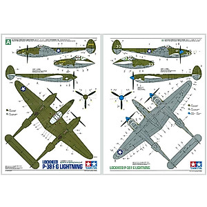 Tamiya TAM61120 1: 48 Lockheed P-38F P-38G Lightning [Model Building Kit]