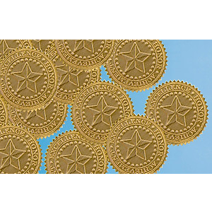Great Papers! Starburst Embossed and Gold Foil Certificate Seal, 1.75", 48 Count (903419)
