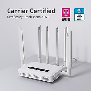 GL.iNet GL-X3000 (Spitz AX) 5G NR AX3000 Cellular Gateway Router, Wi-Fi 6, Detachable Antennas, Dual-SIM, RV, T-Mobile & AT&T IoT Device Certified