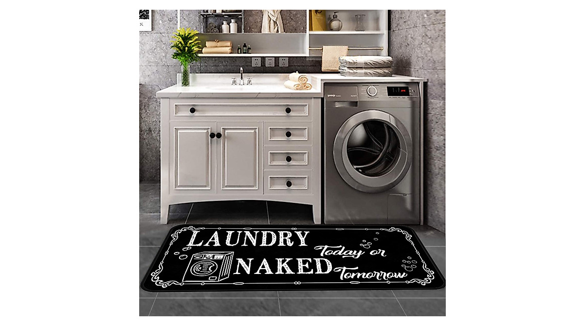 Non-Slip Laundry Room Mat - 40''x20'' Farmhouse Rug