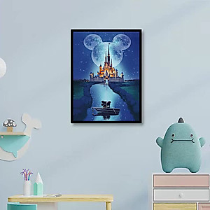 QUITEDEW Cartoon Diamond Painting Kits for Adults,Anime Diamond Art,Castle Diamond Painting.Home Interior Decoration Diamond Painting, Size 12 * 16 Inch.