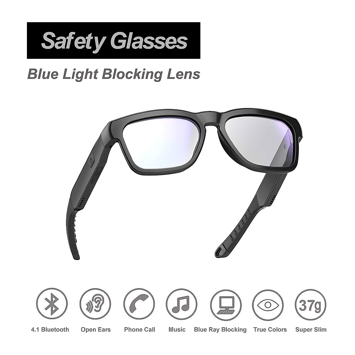 OhO Smart Glasses, Audio Glasses with Bluetooth Speaker,Reading Glasses with Voice Control and Open Ear,(Men/Women)