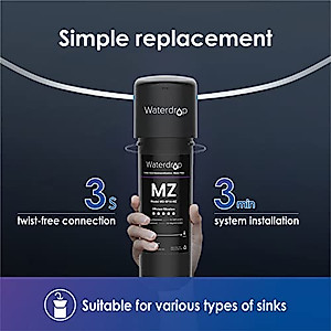 Waterdrop 10UB Under Sink Water Filter System with Remineralization Replacement Filter, NSF/ANSI 42 Certified, 8000 Gallons, USA Tech
