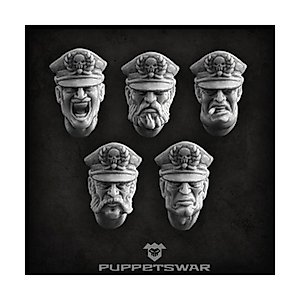 Green Stuff World for Models and Miniatures Officer Heads S104