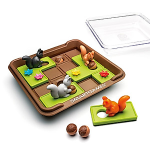 SmartGames Squirrels Go Nuts! Travel Game for Ages 6-Adult