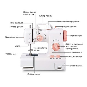 Mini Sewing Machine, Dual Speed Portable Sewing Machine for Household, Travel, Basic Sewing, Children, Beginners, Kids