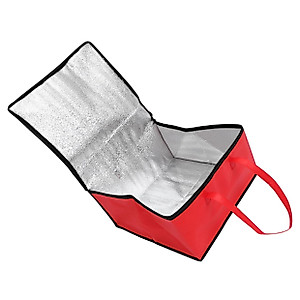 Anneome Insulation Camping Insulated Pizza Catering Supplies Insulated Grocery Thermal Lunch Food Transport Aluminum With Zipper Travel Warm Rice