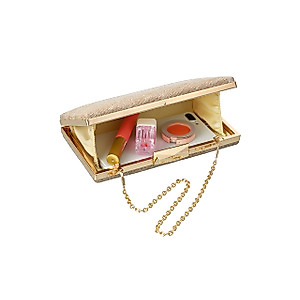 Rucavono Gold Clutch,Women's Evening Handbags Gold Clutch Purses For Women Evening Gold Evening Crossbody Shoulder Bag For Wedding Party Bridal Prom