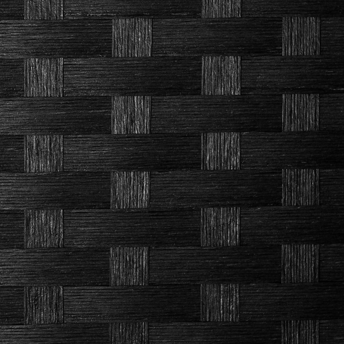 Red Lantern 2 ft. Short Woven Fiber Folding Screen - 4 Panel - Black