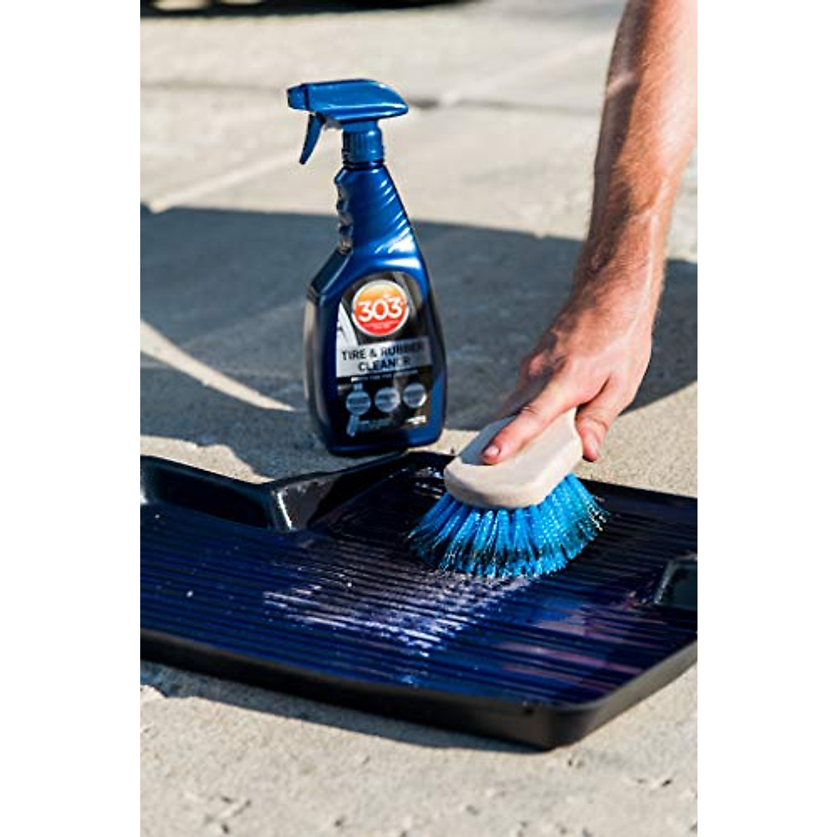 303 Tire and Rubber Cleaner - Preps Tires for Dressing - Fast Acting Foaming Formula - Removes Tire Browning - Safe for All Rubber and Vinyl, 32 fl. oz. (30579CSR)